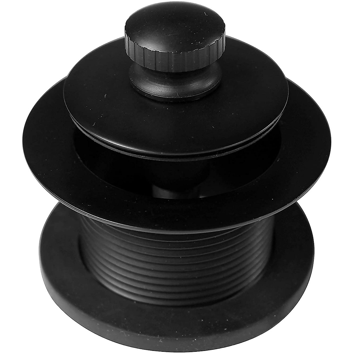 Westbrass D4972-12-62 1-1/2" Bath Waste & Overflow Assembly with Pull Drain Stopper and Two-Hole Faceplate Top Elbow - SCH. 40 PVC, Matte Black (12-Pack)