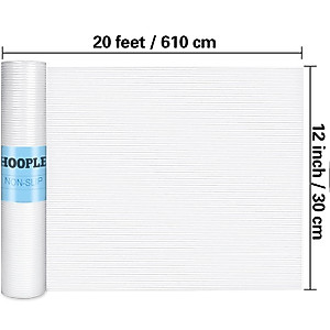 Hoople 12inch*20ft Shelf Liner Protects cabinets, Shelves, and Storage Areas. Non-Slip, Durable, and Oil-Proof. Upgrade Your Organization with Ease.