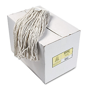 Boardwalk BWK224CCT 24 oz. Cotton Premium Cut-End Wet Mop Heads - White (12/Carton)