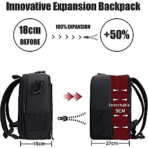 CADeN Camera Backpack Bag Professional for DSLR/SLR Mirrorless Camera Waterproof, Camera Case Compatible for Sony Canon Nikon Camera and Lens Tripod Accessories (Large, 5.0 Black)