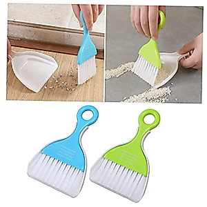 COLLBATH 2 Sets Cleaning Dustpan Cleaning Brush Cleaning Tools Kid Broom Hand Broom Handled Dustpan Broom Dustpan and Brush Mini Broom Mini Dusting Broom Tent Broom Hand Sweeping Brush
