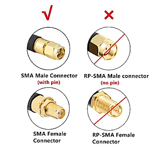 XRDS -RF SMA Cable, SMA Male to SMA Female Cable 25 FT RG58 SMA Extension Cable for SDR Equipment Antenna Ham Radio,3G 4G LTE Antenna,ADS-B,GPS and etc