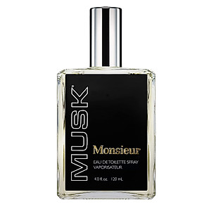 Monsieur Musk For Men Cologne Spray, 4 Ounce