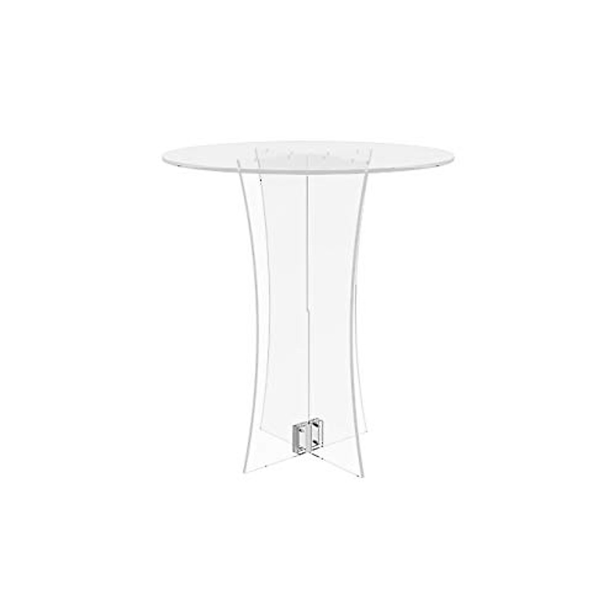 FixtureDisplays® Clear Plexiglass Lucite Acrylic Round Dining/Tradeshow Table, 28" Diameter x 31" Height 10033-1