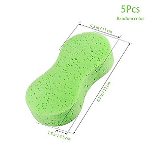 VORCOOL 5 Pcs Car Wash Sponges Bone Design for Polishing Porous Car Wash Sponges