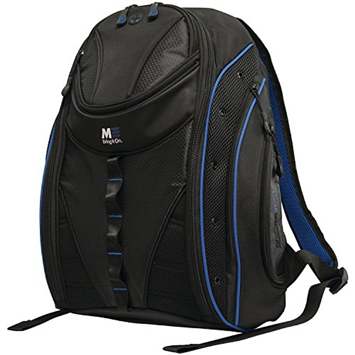 Mobile Edge Black w/Blue Trim Express Laptop Backpack 2.0 16 Inch PC, 17 Inch Mac for Men, Women, Students MEBP32, Small (MEBPE32)