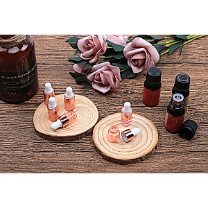 30 Pack Set, Pink Glass Dropper Bottles Essential Oils Dropper Bottles Mini Sample Bottles DIY Perfume Cosmetic Containers Glass Vials With Glass Eye Dropper (1ml)