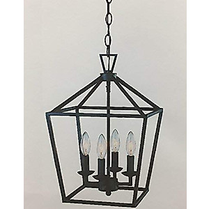 Trans Globe Imports 10264 ROB Transitional Four Light Pendant from Lacey collection in Bronze/Dark finish, 12.00 inches