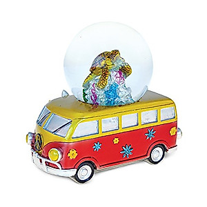COTA Global Van with Sea Turtle Snow Globe - Water Globe Figurine with Sparkling Glitter, Collectible Novelty Ornament for Home Decor, for Birthdays, Christmas, and Valentine's Day - 65mm
