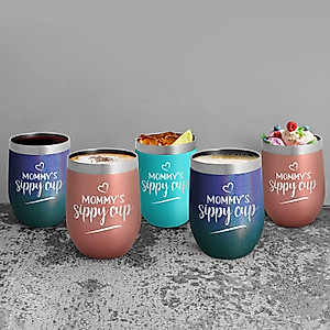 LiqCool Gifts for Mom, Mothers Day Gifts for Mom, Christmas Gifts for Mom from Daughter Son, Mommy Sippy Cup Tumbler, Gifts for Mom Who Has Everything for Birthday Valentines Day (12 Oz, Gradient)