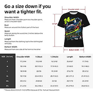 William Byron 24 Men's T-Shirt Crewneck T-Shirt Tight Sport Short Sleeve Classic Printing Performance