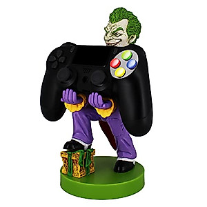 Exquisite Gaming: Warner Bros: Joker - Original Mobile Phone & Gaming Controller Holder, Device Stand, Cable Guys, Licensed Figure, Small