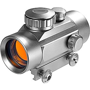 BARSKA 1x 30mm Red Dot Scope Sight Silver Finish
