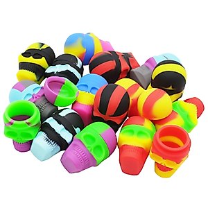 vitakiwi 15ml Wax Skull Silicone Container Concentrate Sealed Oil Jars Non-stick (5)