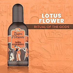 Tesori d'Oriente Perfumes for Women, Women’s Eau De Toilette Spray, Men’s Fragrances -100ml 3.38fl.oz [Italian Import]-(Lotus Flower)