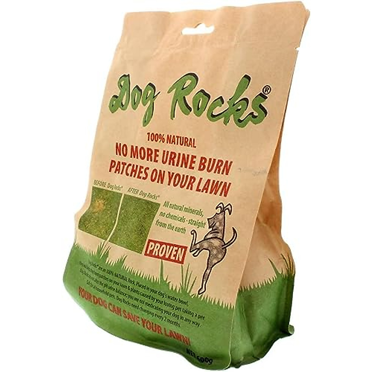 Dog Rocks - Prevent Grass Burn Spots by Urine - Save Your Lawn from Yellow Marks - 600g