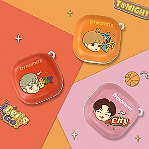 BTS Official TinyTan Dynamite 2D Colorful Series Hard Case for Samsung Galaxy Buds Licensed by Big Hit Entertainment (Jung Kook)