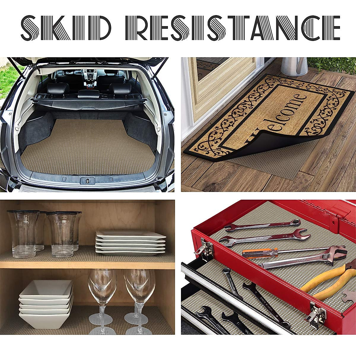 KOLOX 20 inch Shelf Liner for Kitchen Cabinets, Non Slip Shelf Paper & Drawer Liner, Non Adhensive White Drawer Liner 20 inch x 10 ft, Shelves Liner Strong Grip Liner for Kitchen