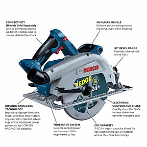BOSCH GKS18V-25CN PROFACTOR™ 18V Connected-Ready 7-1/4 In. Circular Saw (Bare Tool)