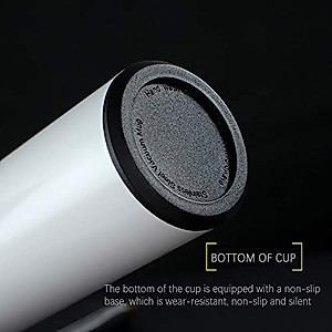 Fortyone Thermos Cup Coffee Thermos Bottle Coffee mugstainless Steel Cup Vacuum Insulated Cup With temperature display Keep Drinks Hot or Cold (White)… (White)