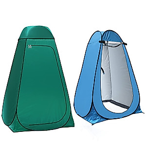 anngrowy Shower Tent Pop-Up Privacy Tent Camping Portable Toilet Tent Outdoor Camp Bathroom Changing Dressing Room Instant Privacy Shelters for Hiking Beach Picnic Fishing Potty, Extra-Tall 2 Colors