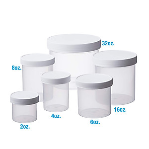 Consolidated Plastics 42414 Wide-Mouth Jar with Cap, 6 oz, Natural, 50 Piece