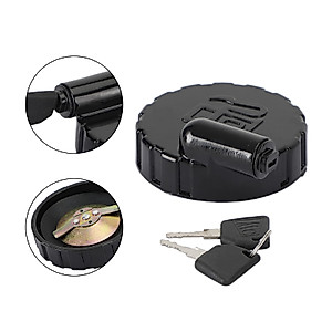 Frezon Fuel Tank Cap with Keys Diesel Cover Fit for JCB Loader Backhoe Models 1CX, 2CX, 2CXL, 3C, 3CX, 3CX Sitemaster, 3CX-4WD Turbo, 3DX, 4C, 4CX, 4DX, and MINI CX # 123/05892, 331/33064, 331/45908