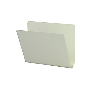 Smead End Tab Pressboard File Folder, Straight-Cut Tab, 2" Expansion, Letter Size, Gray/Green, 25 per Box (26210)