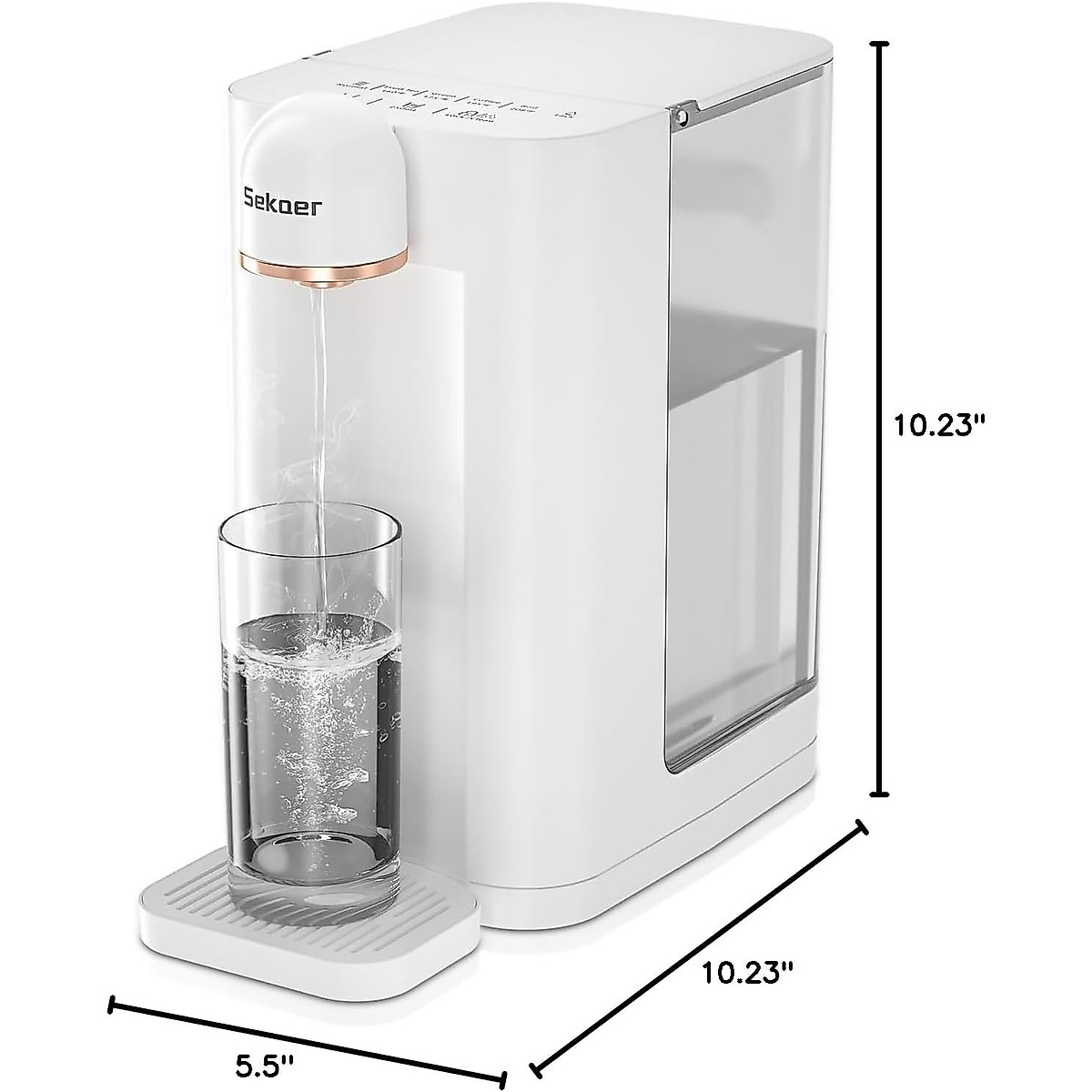 Sekaer Instant Hot Water Dispenser, 3L/106 Oz Electric Tea Kettle, Large Water Boiler Maker, 3s Quick Heating and 5 Variable Presets Temperatures, with Child Locks & Night Lights, SKE-2000