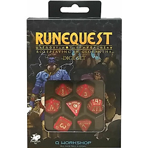 Q-Workshop Runequest Red & Gold Dice Set