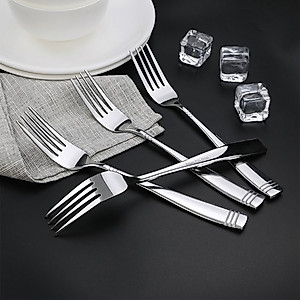 Obstnny Stainless Steel Dinner Fork, 8-Inch, Set of 12