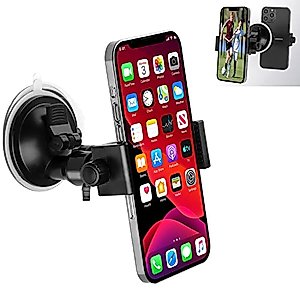 Mippko Mirror & Bathroom Phone Holder Suction Cup Mount, 2.75 inch Suction Base for Glass/Wall/Metal/Plastic, Compatible with 3.5~7.5 inch iPhone/Samsung/Nexus/HTC/Smart Phone