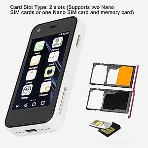 Unlocked Smartphone,Mini Smartphone,Portable Phone 2.5inch HD Touchscreen Lightweight Cell Phone,1GB RAM 8GB ROM Mini Smartphone for Students(Pearl White)