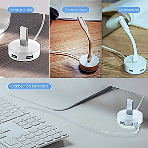 CUJUX USB HUB USB 3.0 USB 2.0 USB C HUB HUB 4 Port Computer Accessories USB Adapter (Color : White)