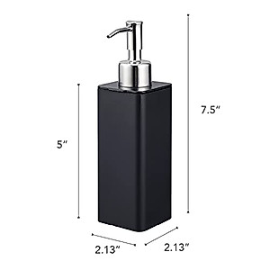 YAMAZAKI Home Refillable Hand Soap Pump | Bathroom, Kitchen | Plastic | Dispenser, One Size, Black