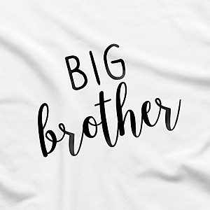 Printique Organic GOTS Certified Baby Onesie Unisex Bodysuit 0-18 months - Big Brother | Family Baby Announcement (Big Brother, 9-12 Months)