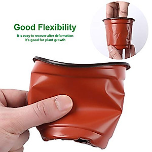 Augshy Nursery Pot, 110 Pcs 4" Plastic Plants Pot,Seed Starting Pots,Seeding pots