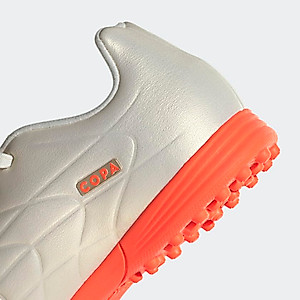 adidas Copa Pure.3 Turf Football Shoe, Off White/Team Solar Orange/Off White, 13.5 US Unisex Little Kid