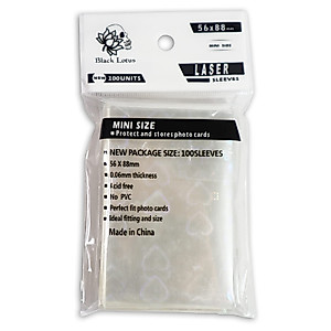 Black Lotus 100pcs/Lot Love Heart-Shape Laser Flashing Card Sleeves Trading Cards Film Magic Kpop Card Protector Holographic Foil Protective Cover (61x88mm)