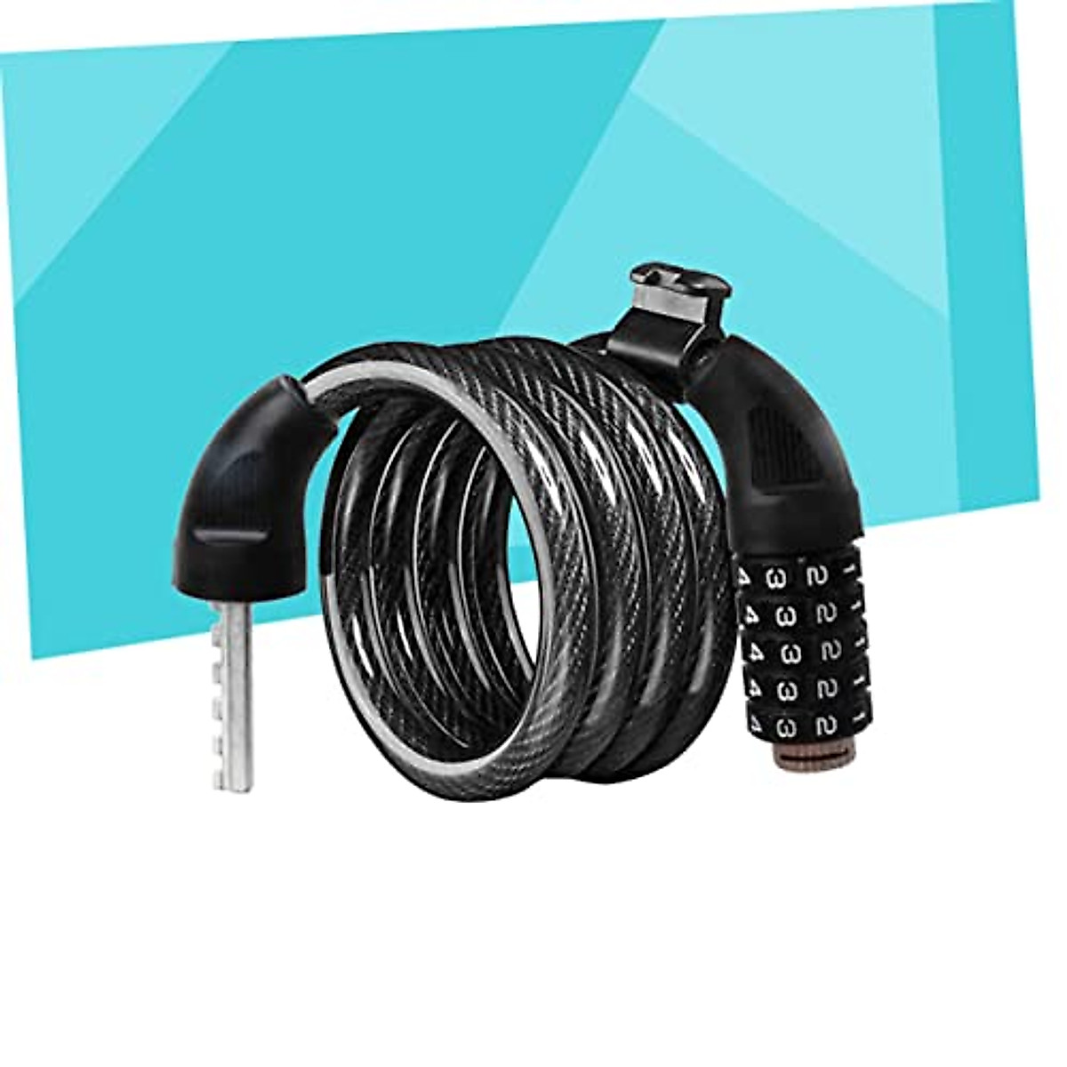 GAFOKI Combination Bike Lock 5 Heavy Cycling Black Password Cm Cable Duty Digit Lock Bike