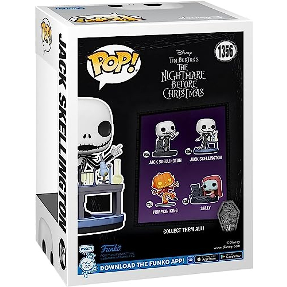 POP Disney: The Nightmare Before Christmas 30th Anniversary - Jack Skellington Lab Funko Vinyl Figure (Bundled with Compatible Box Protector Case) Multicolored 3.75 inches