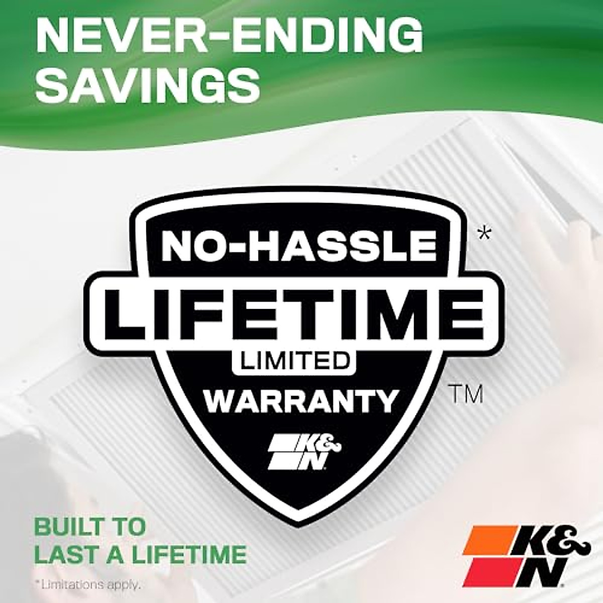 K&N 20X25X1 HVAC Furnace Air Filter, Lasts a Lifetime, Washable, Merv 13, the Last HVAC Filter You Will Ever Buy, Breathe Safely at Home or in the Office, HVC-13-12025