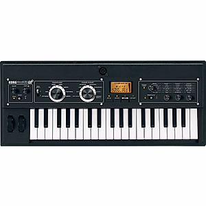 Korg microKORG XL+ 37-Key Synthesizer/Vocoder Bundle with Knox Gear Keyboard Stand and 1/4-Inch to 1/4-Inch 8mm TS Cable (2-Pack) (4 Items)