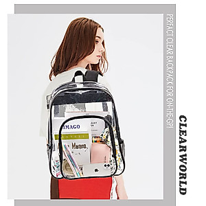 Stadium Approved Clear Mini Backpack Heavy Duty Transparent Backpack for Concert, Security Travel &Stadium