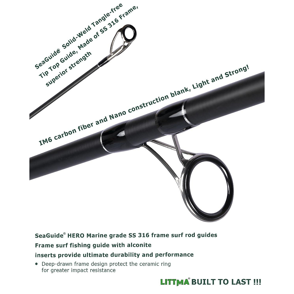 LITTMA—Surf Rods LITTMA Surf Spinning Rod Surf Rods Saltwater 12ft 9ft 10ft 11ft Graphite Surf Rod Surf Casting Rod Surf Fishing Rod Surf Rod Saltwater Surf Travel Rod Surf Rod Barra de Surf Surf Rod