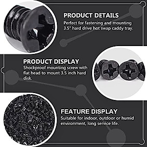 Mobestech Hard Drive Screws Screws 300pcs Flat. Chassis Case Screw Hot Hard Drive HDD Replacement Computer for Metal Disk Swap Accessory Inch 3.5 Inch Screw Pc Pc Pc Pc Screws
