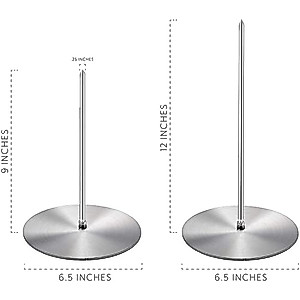 Darware Brazilian BBQ Skewer Set (9-Inch and 12-Inch Spikes), Vertical Barbeque Grilling Rack Meat Spit