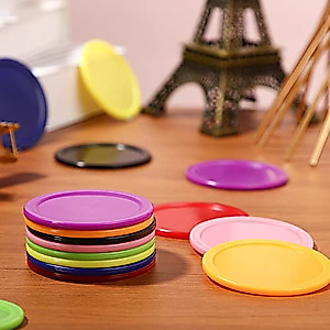 16 Pieces Home Hockey Pucks 2.5 Inch Red Replacement Round Hockey Pucks Heavy Hockey Tables Pucks Multicolors for Game Tables Equipment Accessories