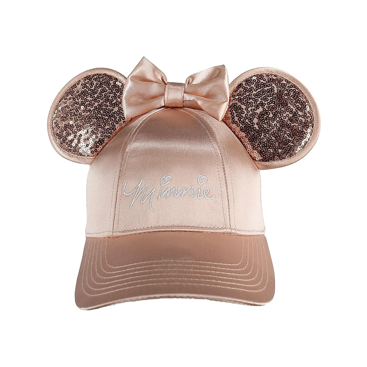 Disney Adult Rose Gold Tone Minnie Mouse Ears Hat