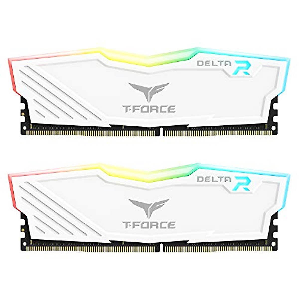 TEAMGROUP T-Force Delta RGB DDR4 16GB (2x8GB) 3000MHz (PC4-24000) CL16 Desktop Memory Module Ram - White - TF4D416G3000HC16CDC01